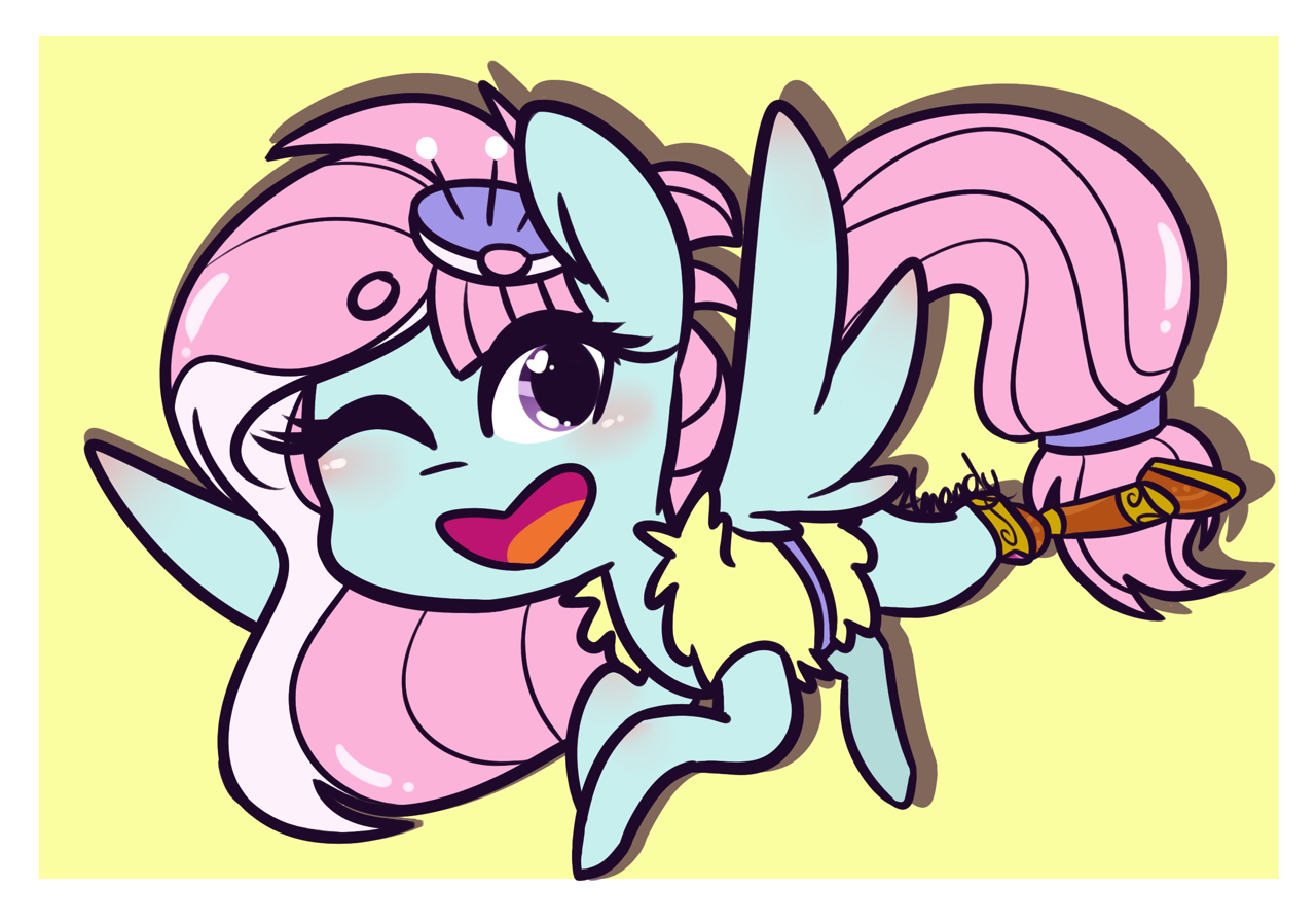 #2355638 - safe, artist:lilliesinthegarden, kerfuffle, pegasus, pony ...