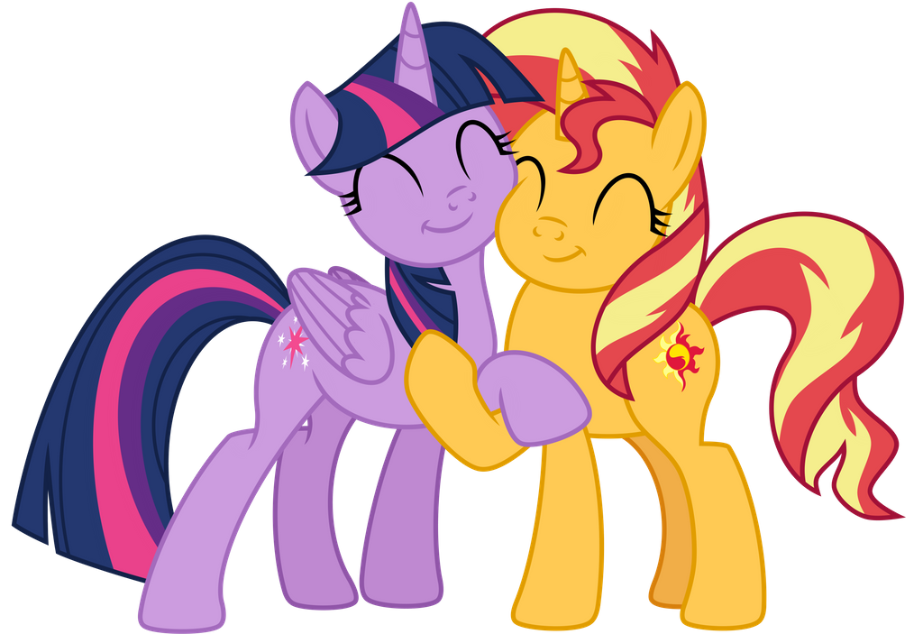 #2356360 - safe, artist:emeraldblast63, sunset shimmer, twilight sparkle, alicorn, pony, unicorn ...
