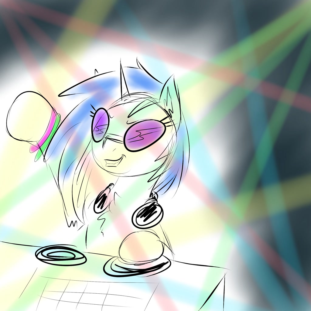 #2359201 - safe, artist:shinycyan, dj pon-3, vinyl scratch, pony ...
