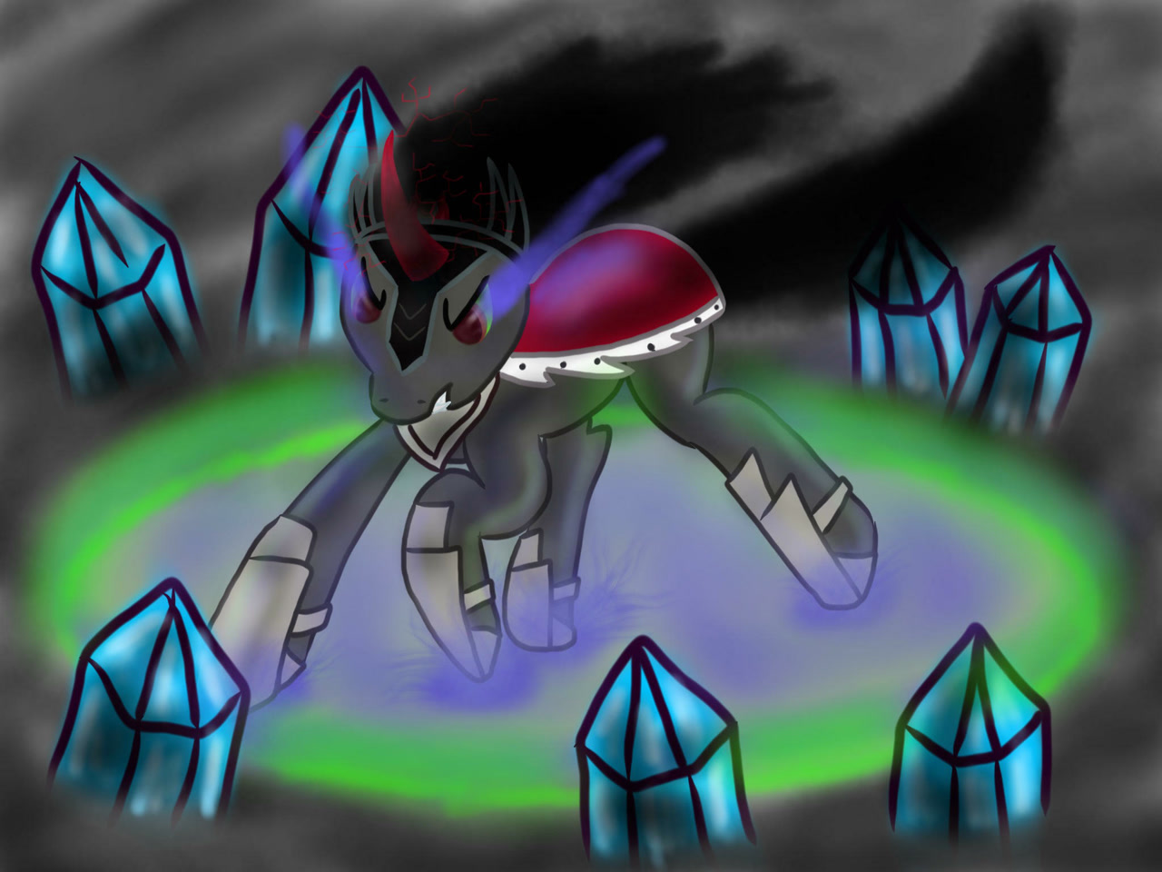 #2337831 - safe, artist:gromektwist, king sombra, pony, umbrum, g4 ...