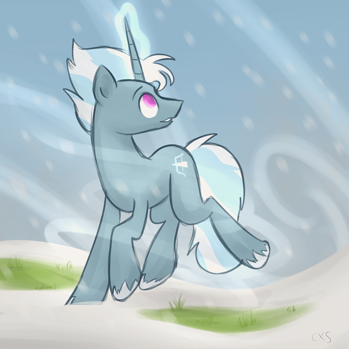 #2342562 - safe, artist:xwreathofroses, oc, oc only, oc:ice storm, pony ...