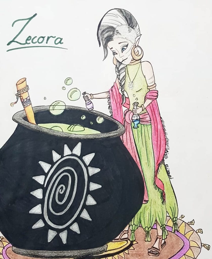 #2372870 - safe, artist:eli.moon.378, zecora, human, g4, cauldron ...