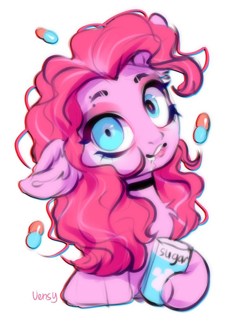 #2374034 - safe, artist:vensual99, pinkie pie, pony, drugs, ear fluff ...