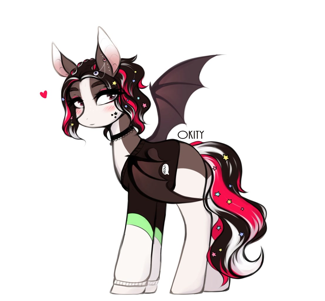 #2376161 - safe, artist:okity, oc, oc only, bat pony, pony, bat pony oc ...