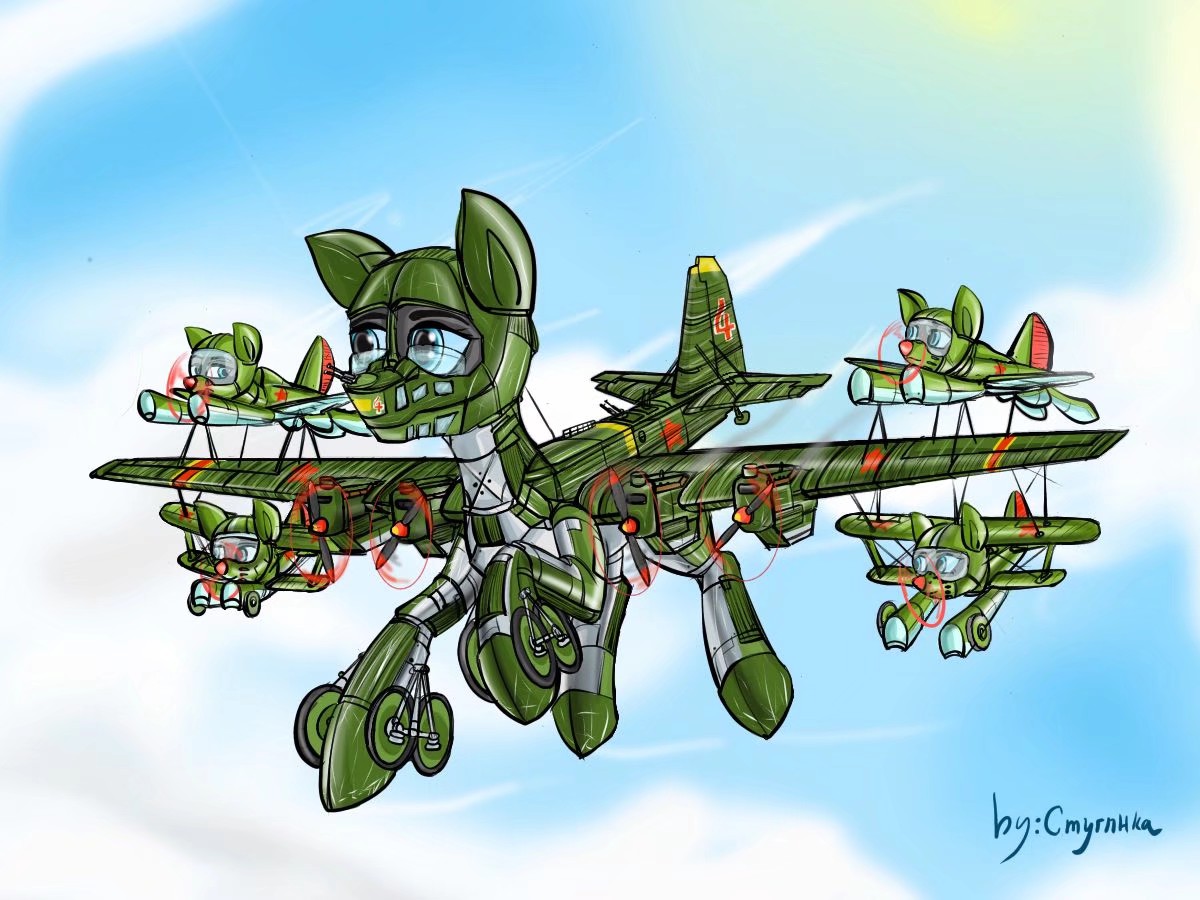#2378908 - safe, artist:смуглнка, oc, oc only, original species, plane ...
