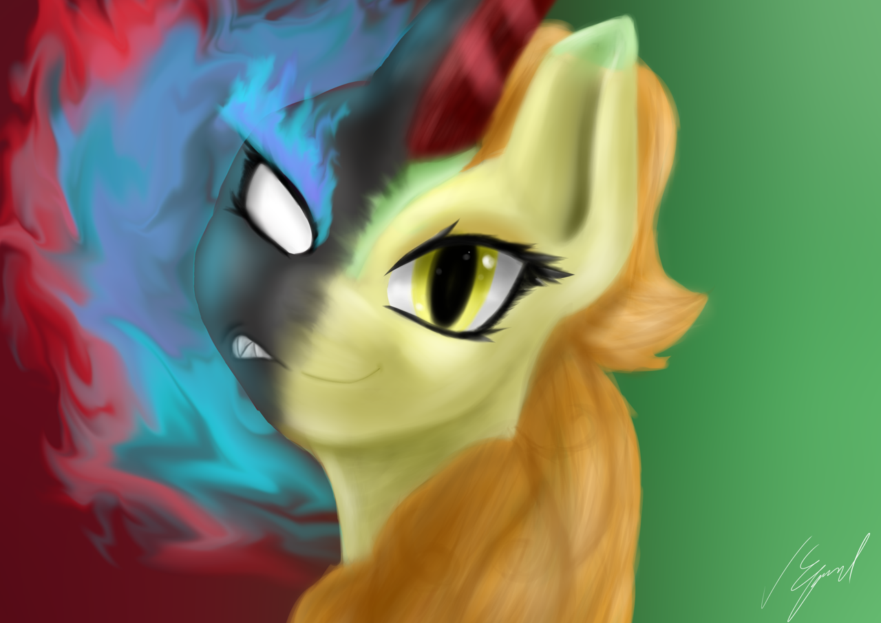 #2379069 - safe, artist:dominismortis, kirin, nirik, angry, duality ...