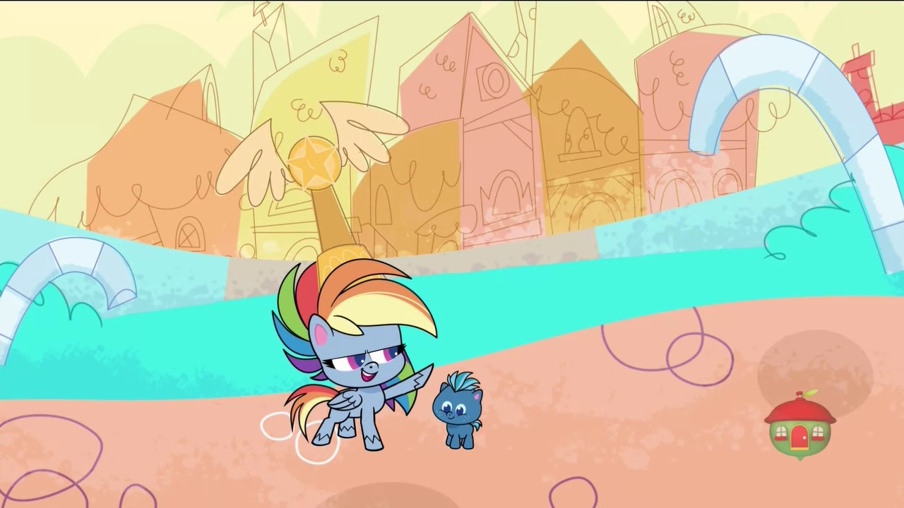 #2380142 - safe, screencap, rainbow dash, smallfry, earth pony, pegasus ...