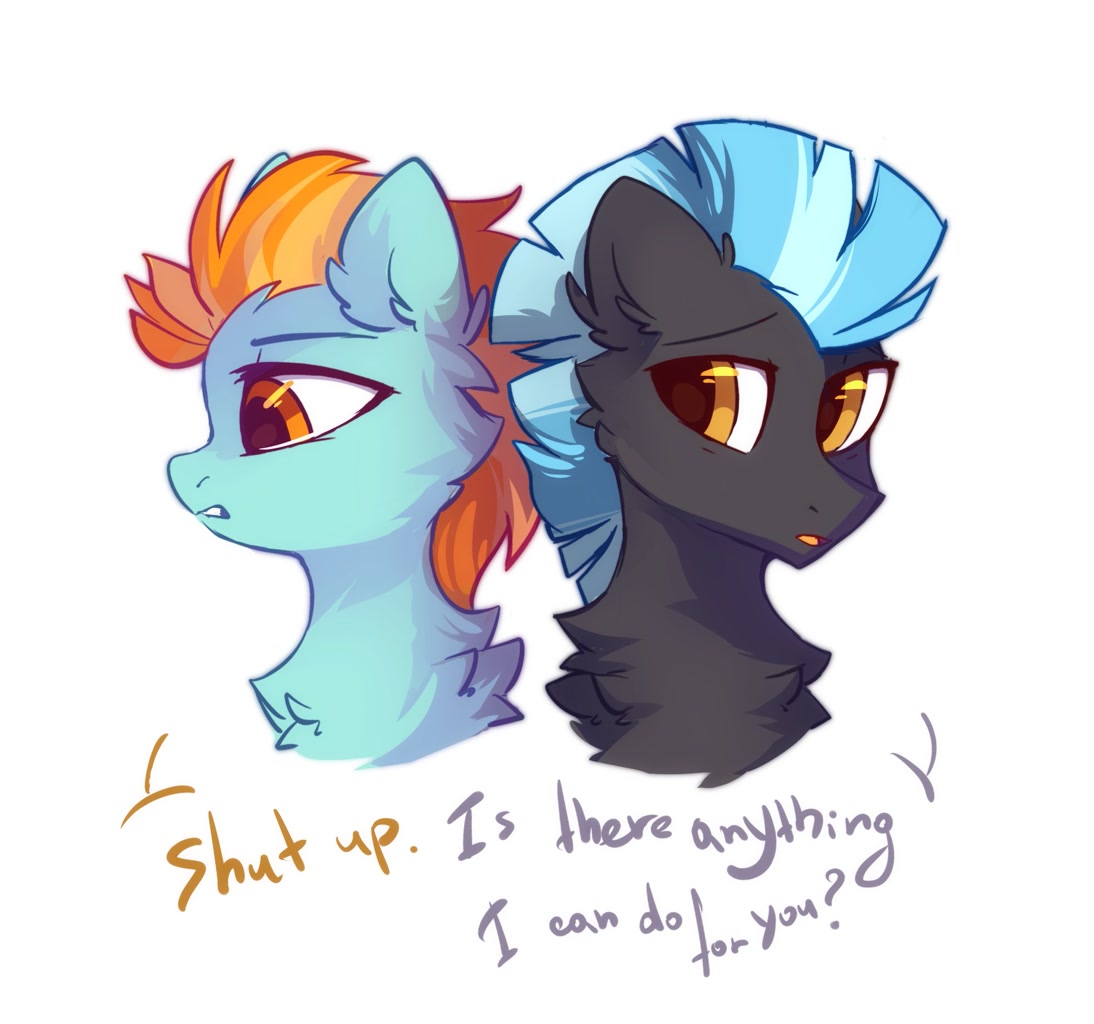 #2384593 - safe, artist:mirtash, lightning dust, thunderlane, pegasus ...