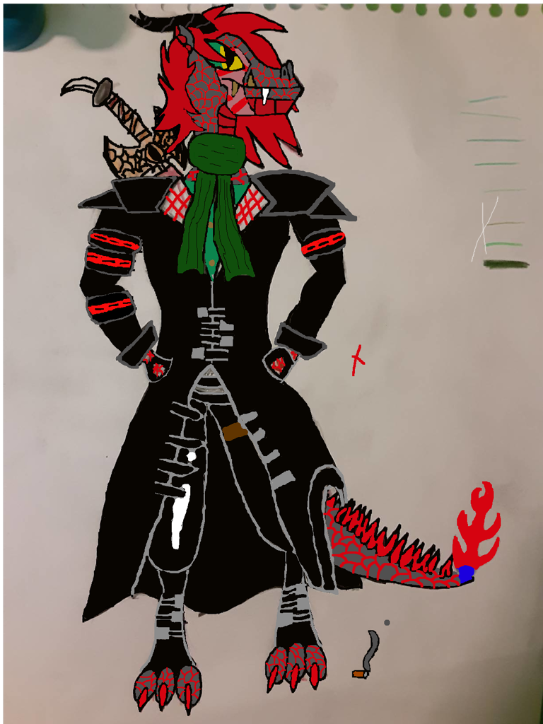 #2384608 - safe, oc, oc only, oc:scorch ember, dragon, fire pony ...