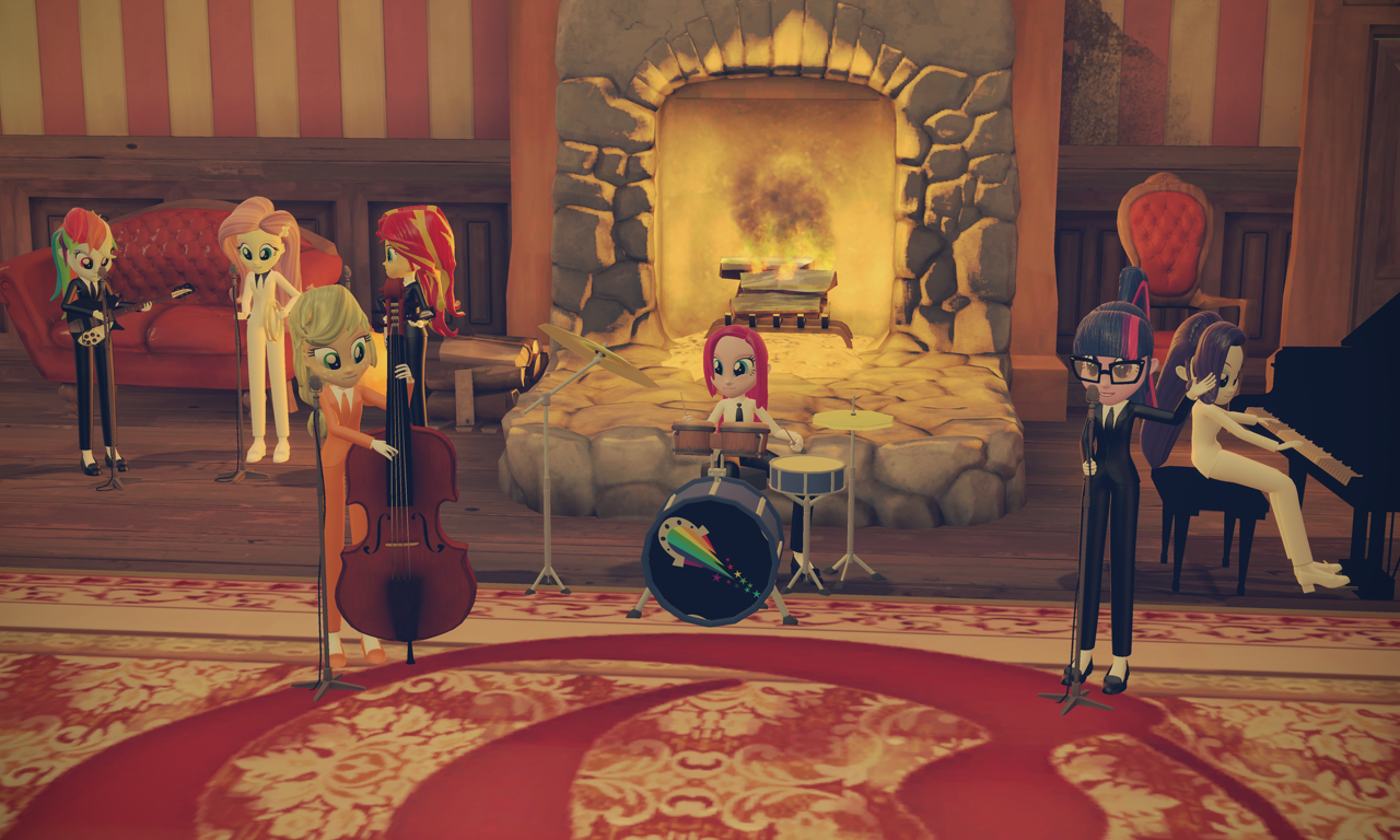 #2365275 - safe, artist:n3onh100, applejack, fluttershy, pinkie pie ...