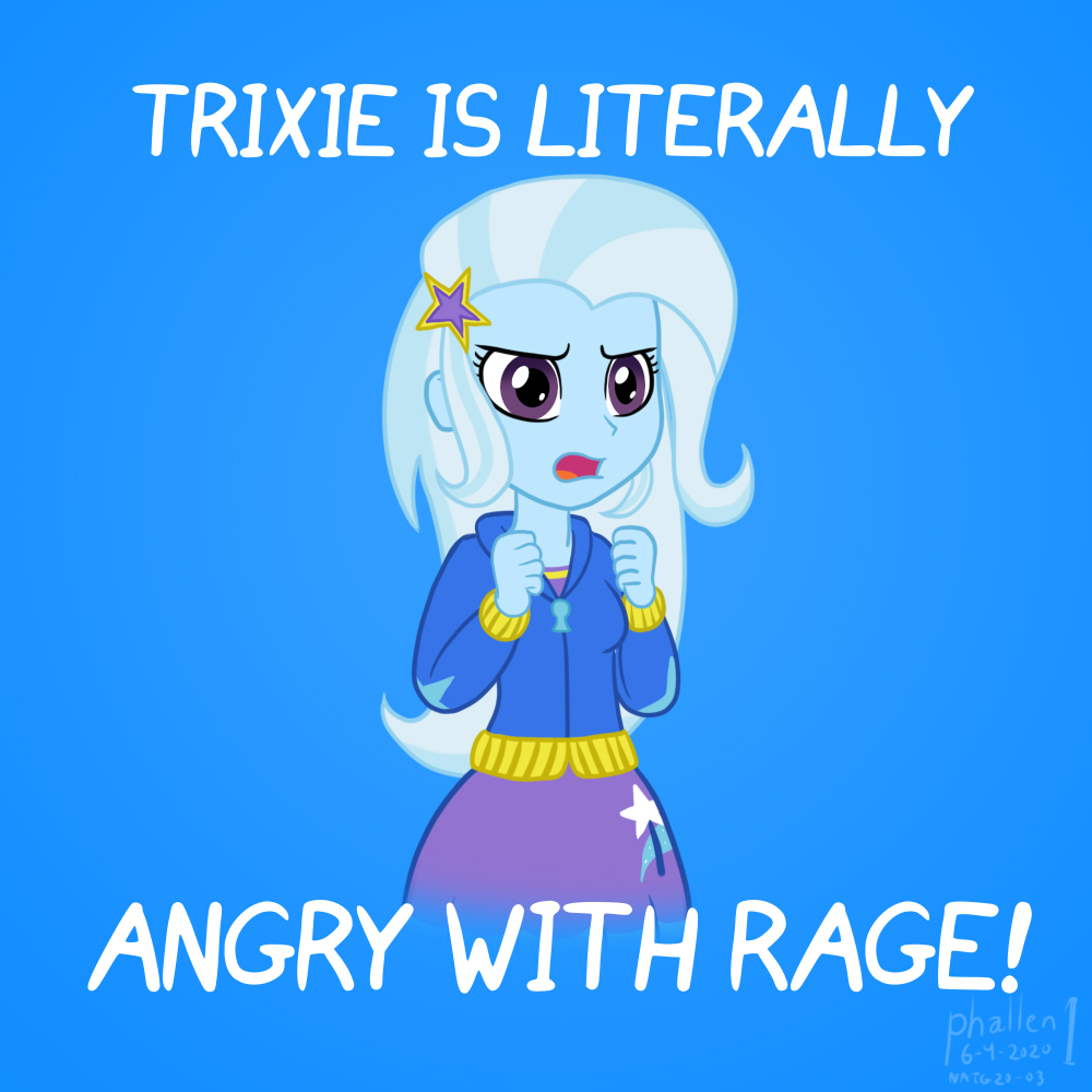 #2366201 - safe, artist:phallen1, trixie, equestria girls, g4, angry ...