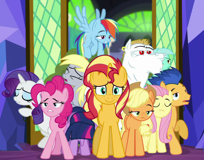 2366990 Safe Screencap Applejack Bulk Biceps Derpy Hooves Flash