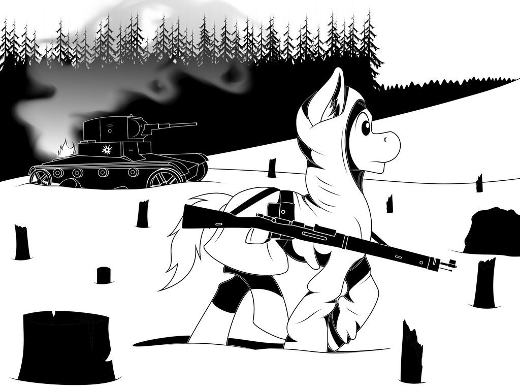 #2396297 - safe, artist:zeronitroman, earth pony, pony, battlefield ...