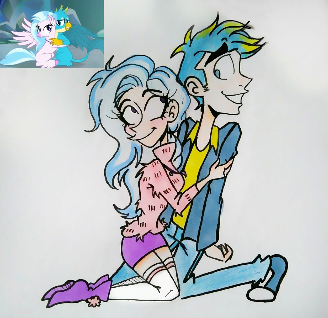 #2398449 - safe, artist:citi, gallus, silverstream, classical ...