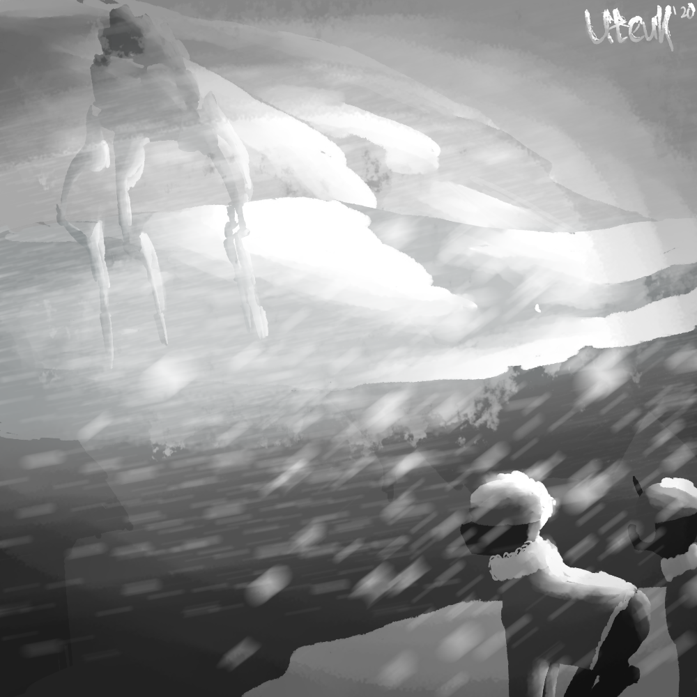 #2399056 - safe, artist:uteuk, pony, unicorn, automaton, black and ...