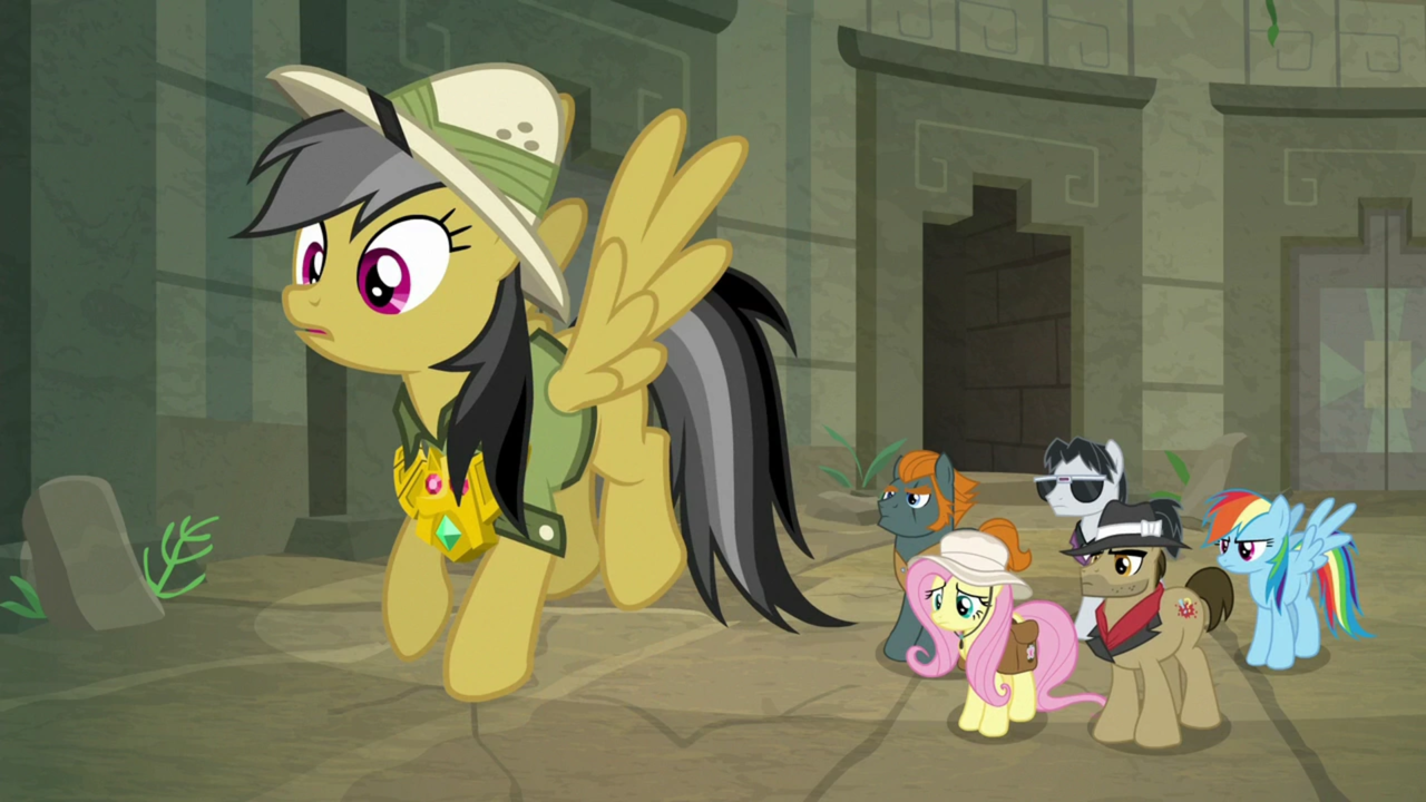 #2400048 - safe, screencap, biff, daring do, fluttershy, rainbow dash ...