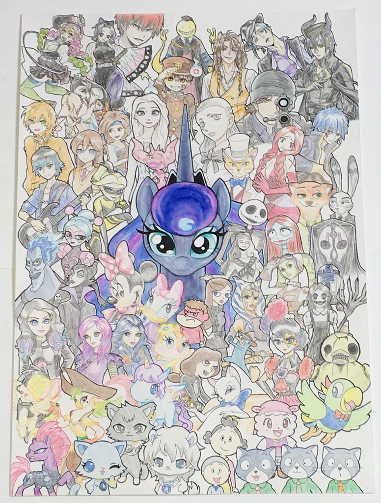 #2401094 - safe, artist:marusama0615, captain celaeno, princess luna ...