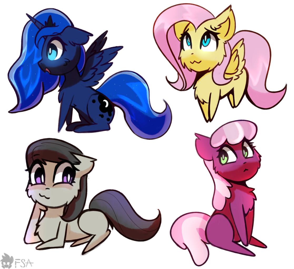 #2402546 - safe, artist:freak-side, cheerilee, fluttershy, octavia ...