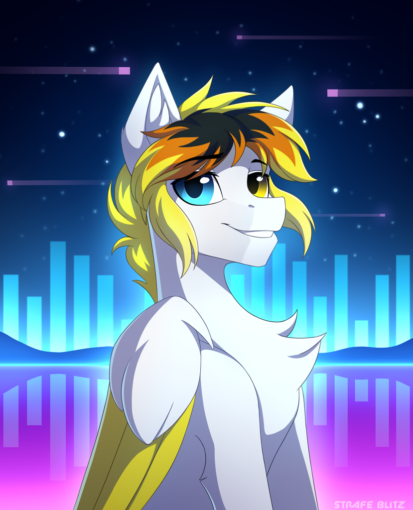 #2404036 - safe, artist:strafe blitz, oc, oc only, pegasus, pony ...