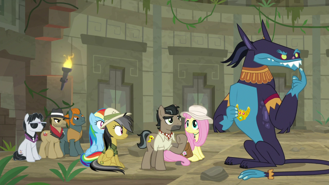 #2404857 - safe, screencap, ahuizotl, biff, daring do, doctor ...