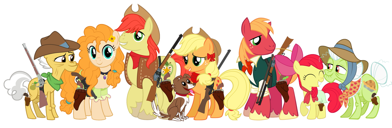 #2405074 - safe, artist:third uncle, edit, apple bloom, applejack, big ...