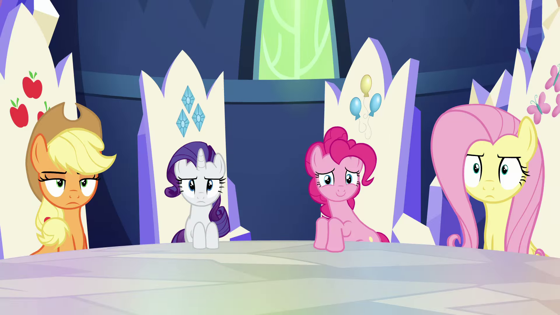 #2406443 - safe, screencap, applejack, fluttershy, pinkie pie, rainbow ...