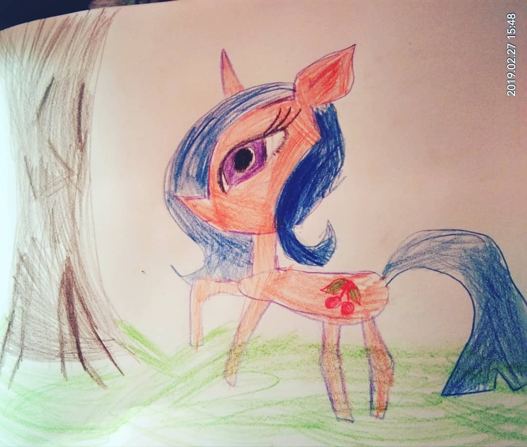 #2407286 - safe, artist:bellas.den, oc, oc only, oc:cherry, pony ...