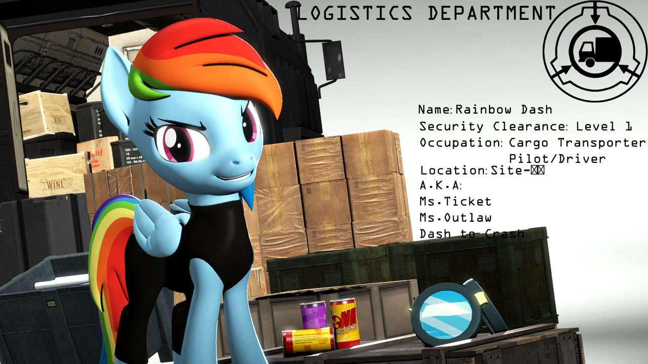 #2407893 - safe, artist:backmaker, rainbow dash, pegasus, pony, 3d, scp ...