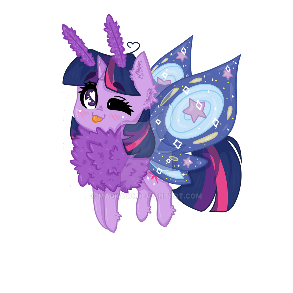 #2407999 - safe, artist:madkadd, twilight sparkle, alicorn, moth ...