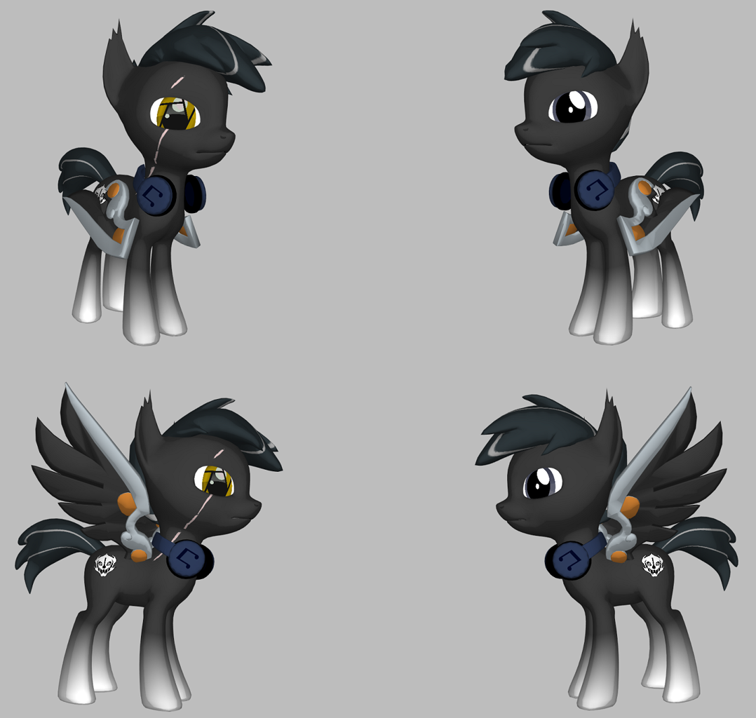 #2410026 - safe, oc, bat pony, hybrid, pegasus, pony, 3d, reference ...