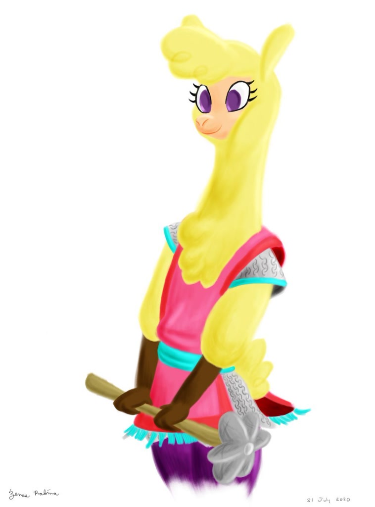 #2412790 - safe, artist:rockhoppr3, paprika (tfh), alpaca, anthro, them ...