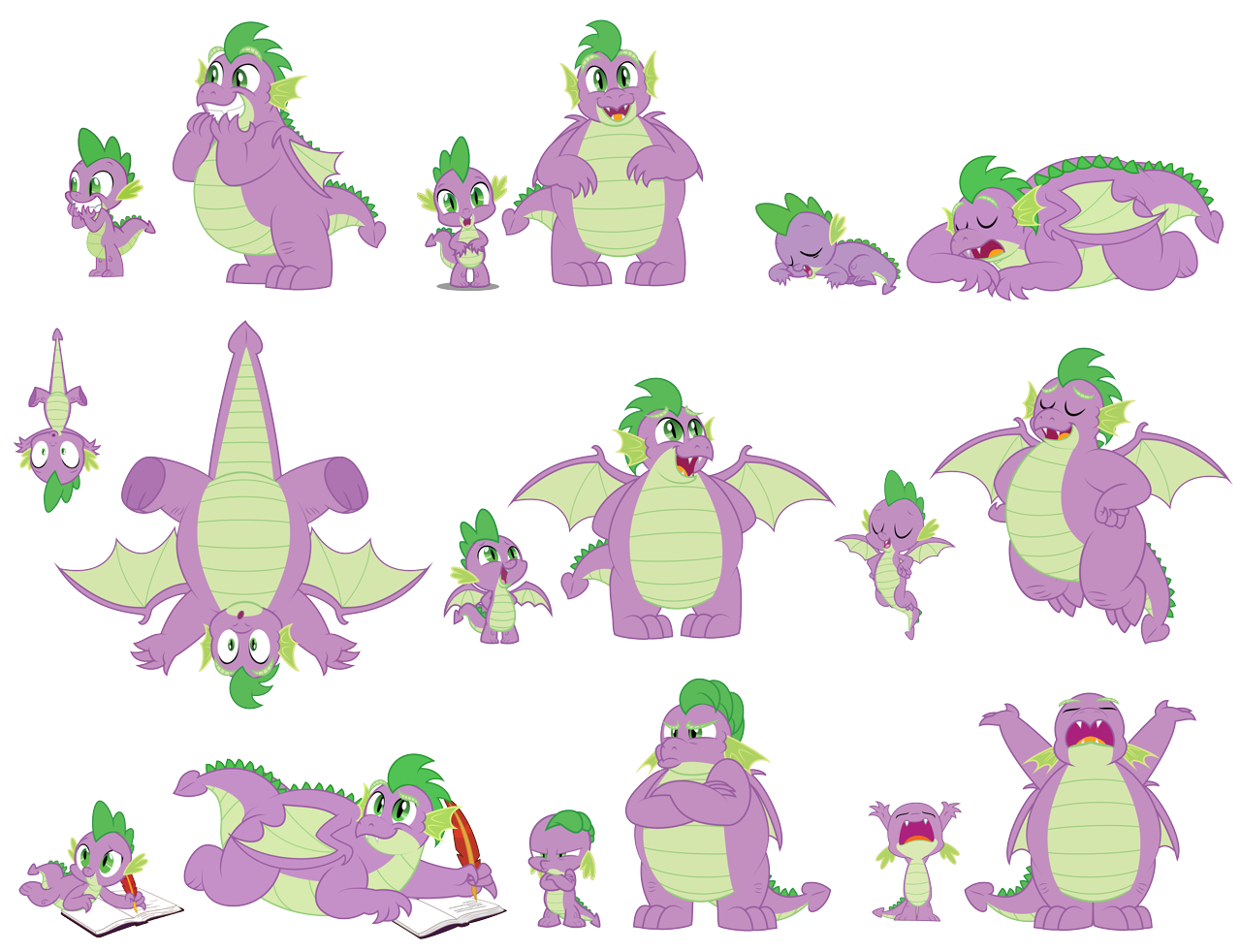 #2429949 - safe, artist:aleximusprime, spike, dragon, g4, molt down, my ...