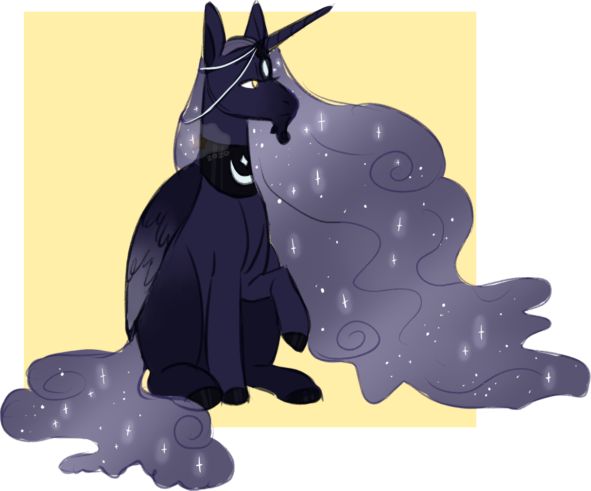 #2429965 - safe, artist:starryeggs, princess luna, alicorn, pony, g4 ...