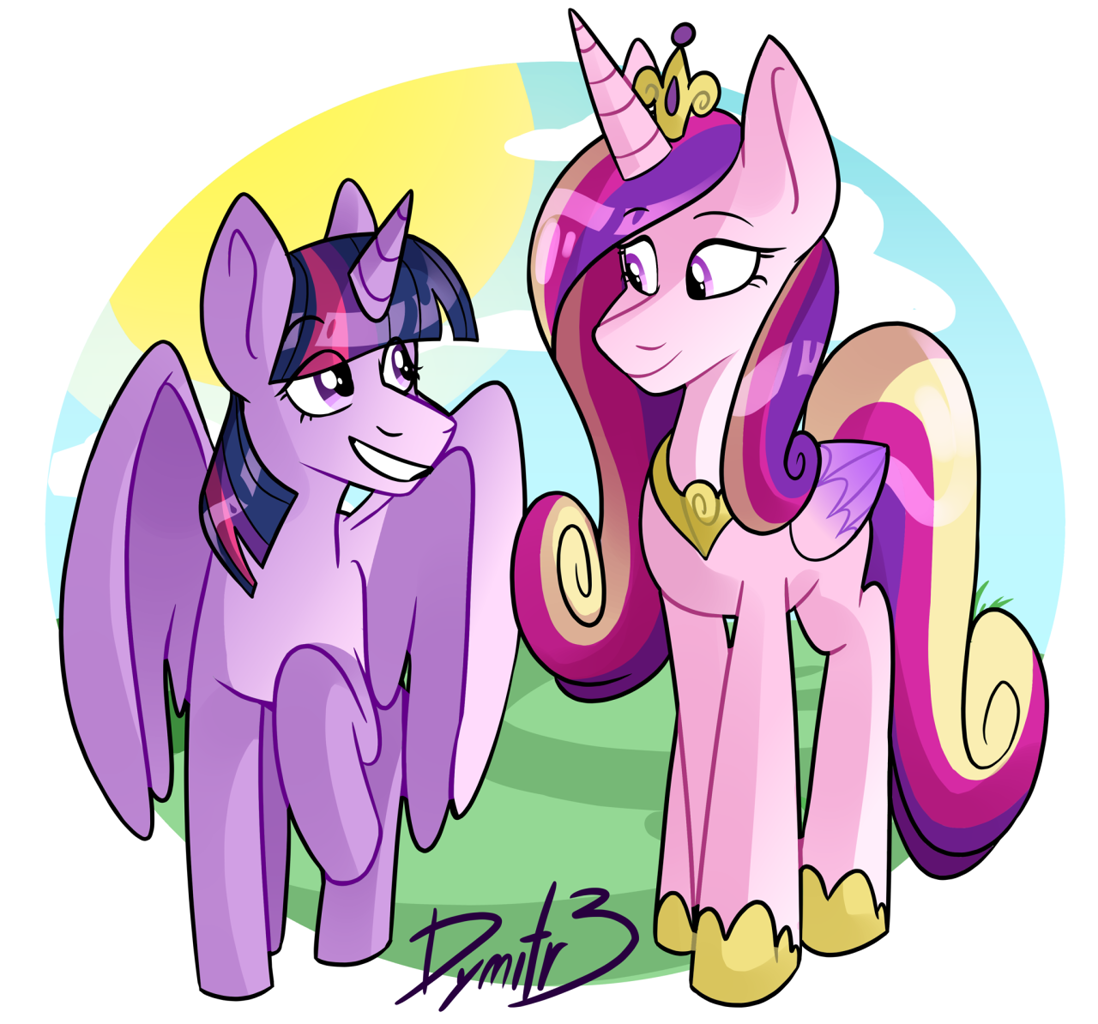 #2432688 - safe, artist:dymitre, princess cadance, twilight sparkle ...