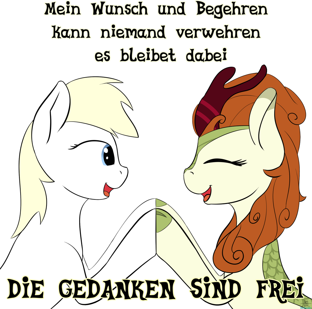 #2419172 - safe, anonymous artist, autumn blaze, oc, oc:aryanne, kirin ...