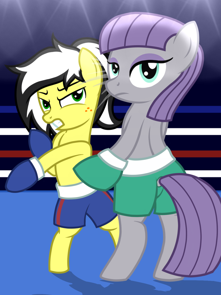 #2444517 - safe, artist:toyminator900, maud pie, oc, oc:uppercute ...