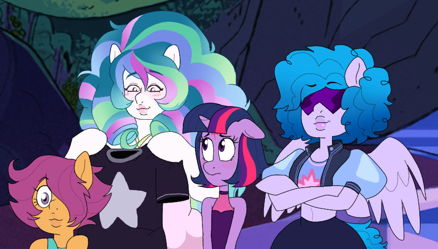 #2444848 - safe, artist:unoriginai, firefly, pinkie pie, princess ...