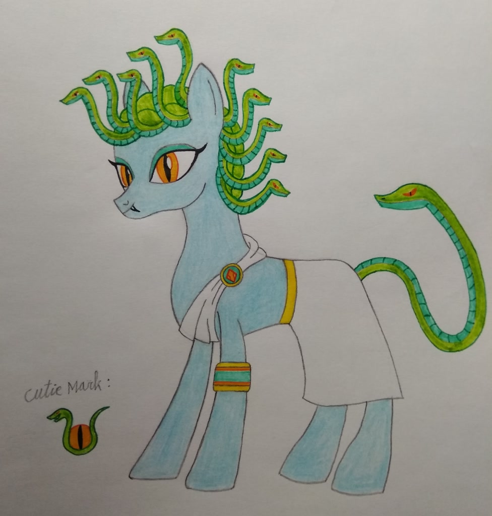 #2447205 - safe, artist:bsw421, oc, oc only, oc:medusa, earth pony ...