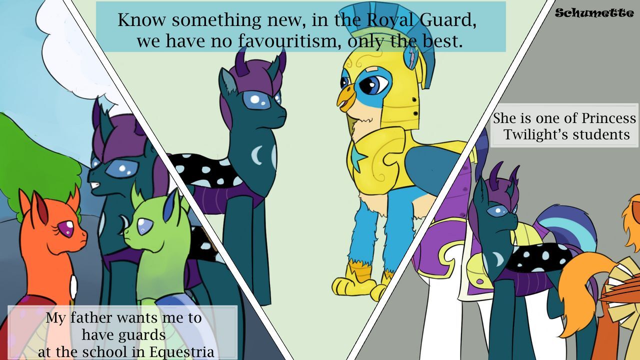 #2447666 - safe, artist:schumette14, gallus, shining armor, oc, oc ...