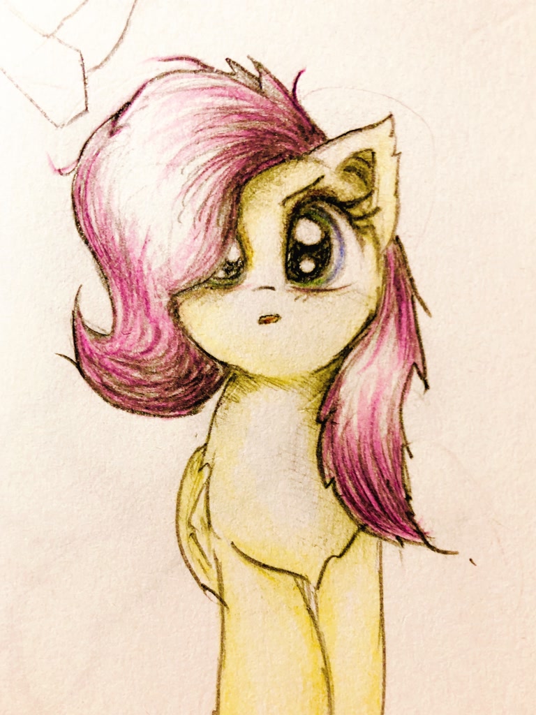 #2448288 - safe, artist:papersurgery, fluttershy, bat pony, pegasus ...