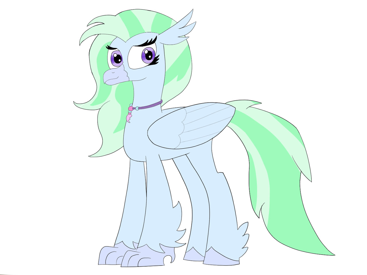 #2449543 - safe, artist:laurelcrown, oc, oc only, classical hippogriff ...