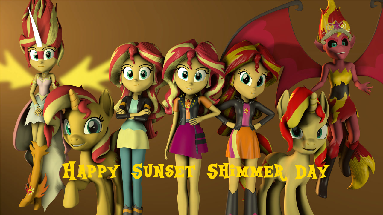 #2450873 - safe, artist:fazbearsparkle, sunset shimmer, equestria girls ...