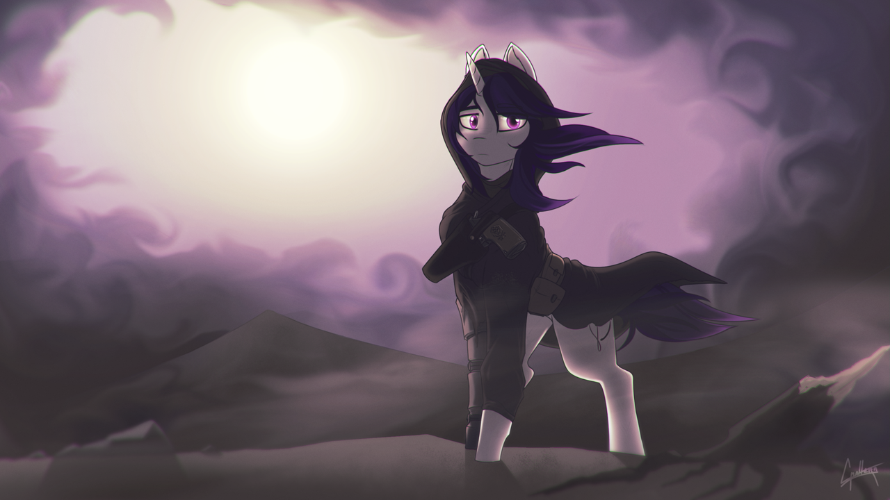 #2451615 - safe, artist:chebypattern, oc, oc only, oc:dusklight radiance, cyborg, cyborg pony ...