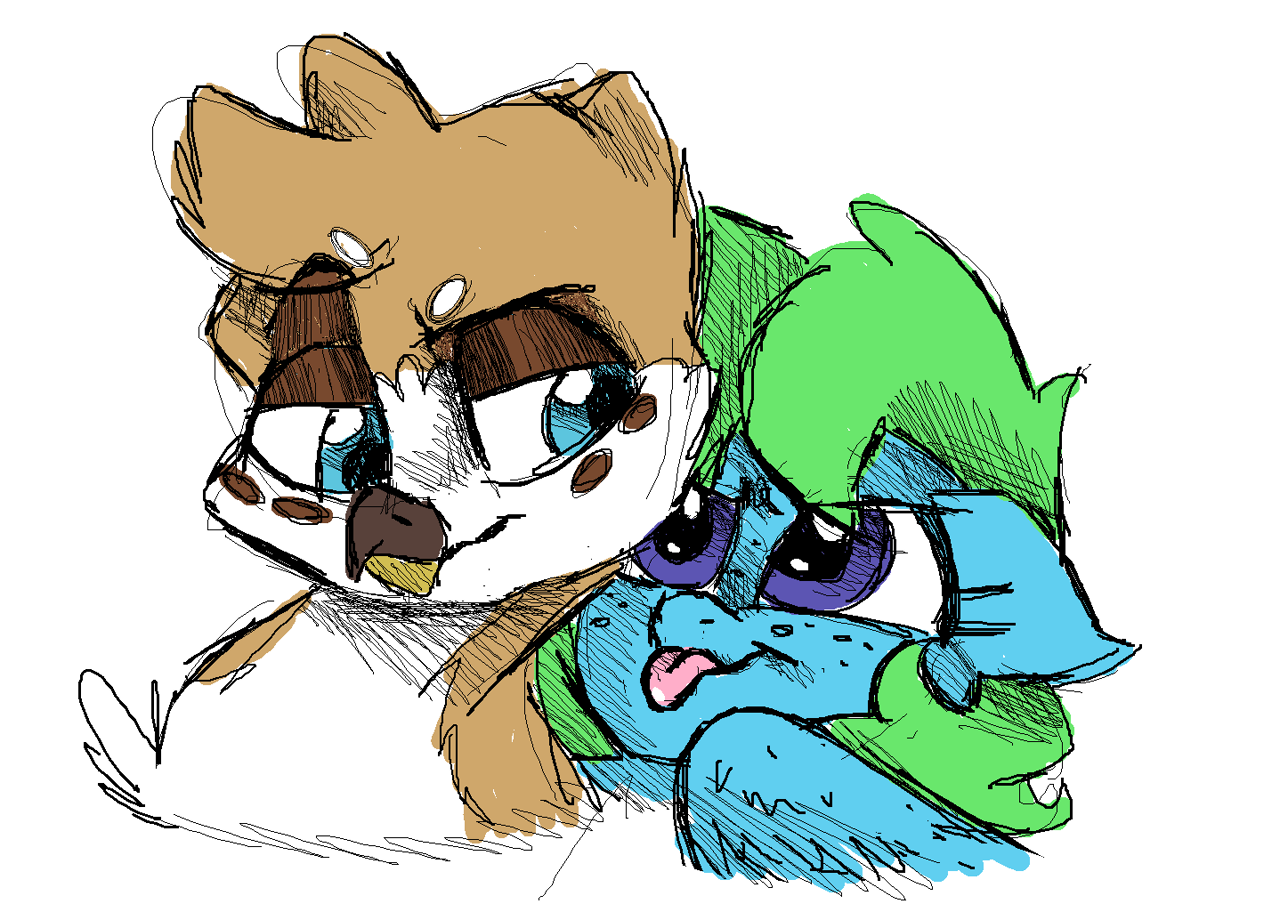 #2455201 - safe, artist:smirk, oc, oc:daisy chain (marcibel), oc:gravel, griffon, pegasus, pony ...