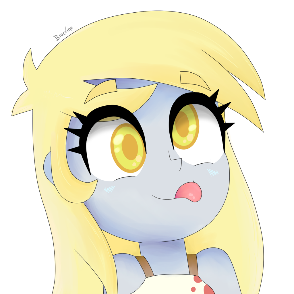 #2455980 - safe, artist:biocrine, derpy hooves, equestria girls, :p ...