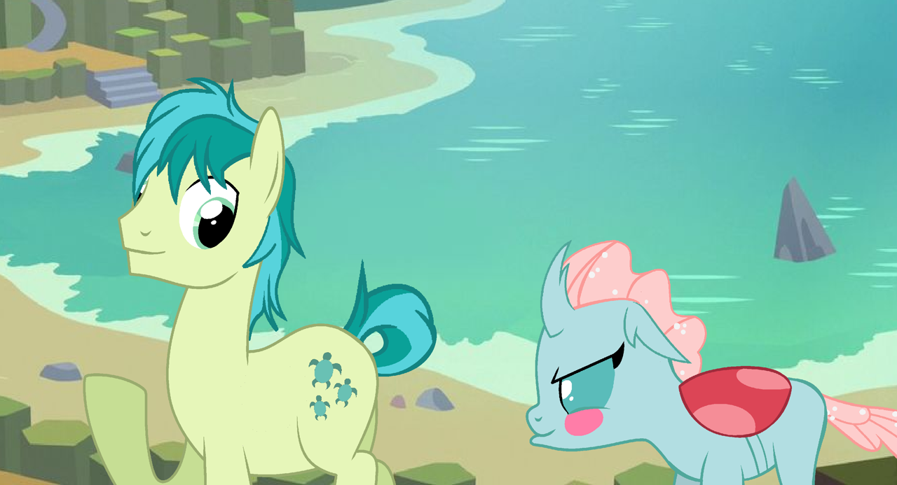 #2438744 - safe, artist:moonlightthegriffon, ocellus, sandbar ...