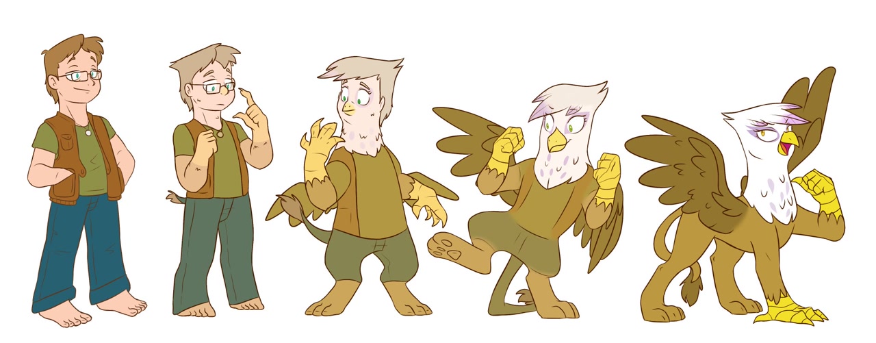 #2520747 - safe, artist:chub-wub, gilda, griffon, human, g4, clothes ...