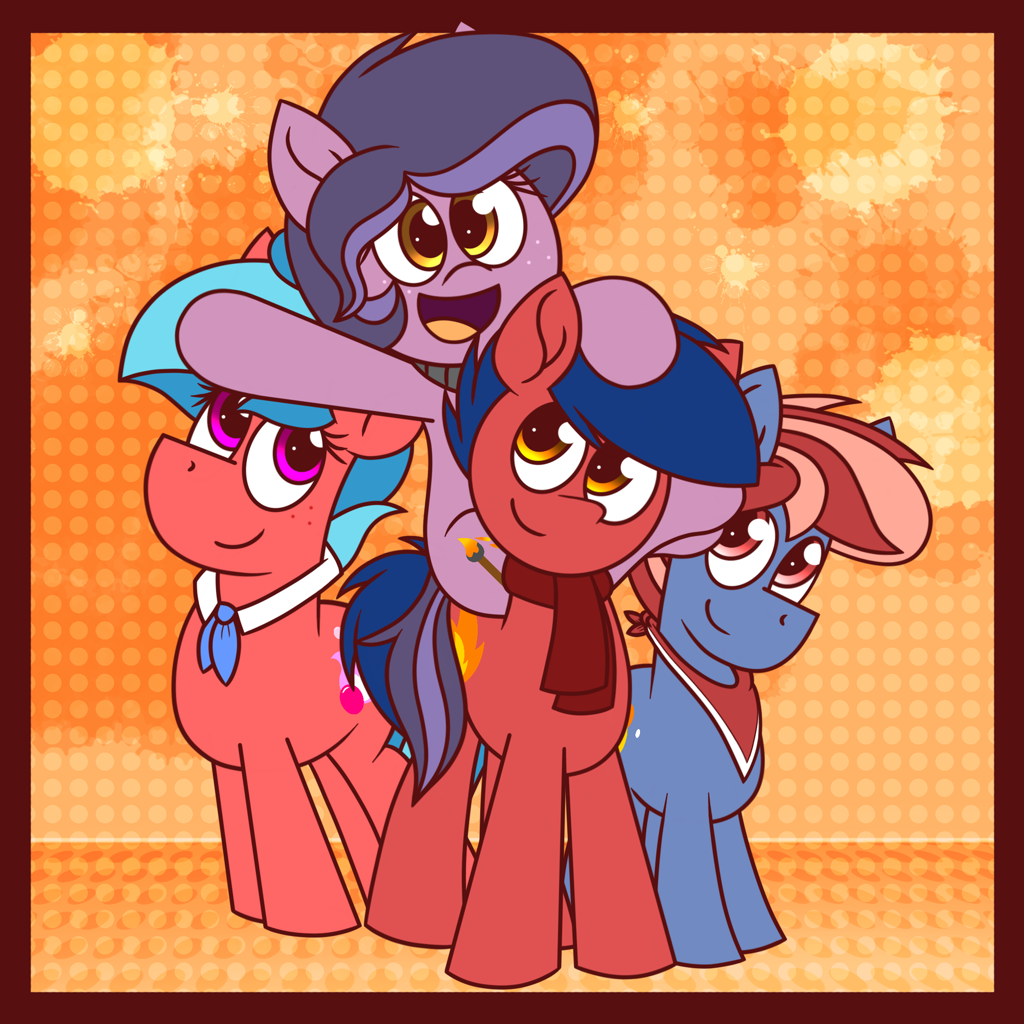 #2520892 - safe, artist:thebadbadger, oc, oc:cinnamon spice, oc:hot pop ...