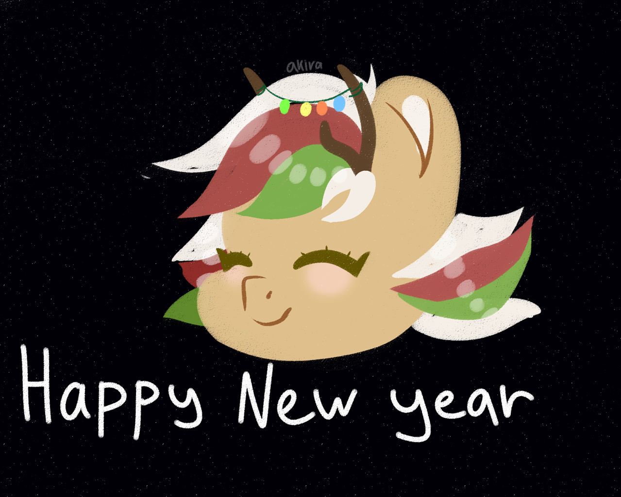 #2528429 - safe, artist:akiraau, oc, oc only, oc:olive (reindeer), deer ...