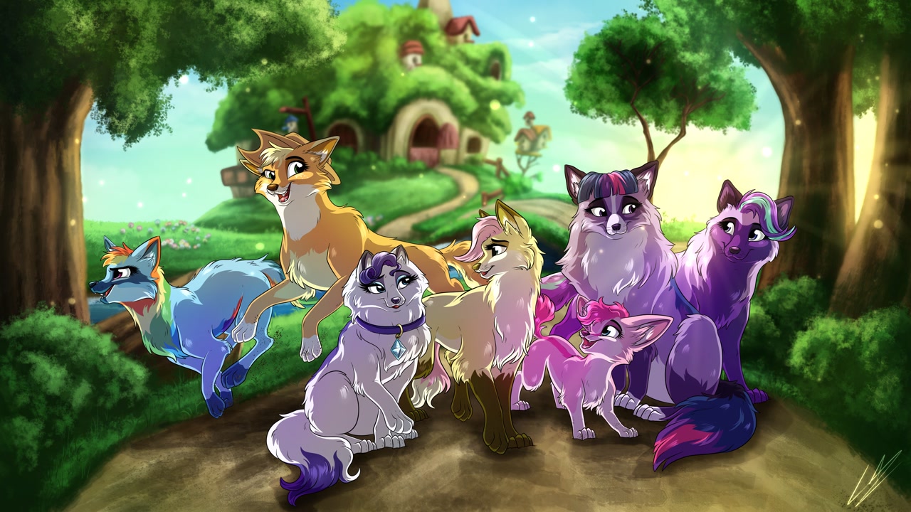 #2531172 - safe, artist:lupiarts, applejack, fluttershy, pinkie pie ...